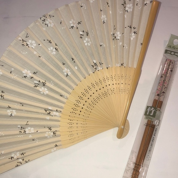Kitchen | Japanese Style Fan With Matching Chopsticks | Poshmark